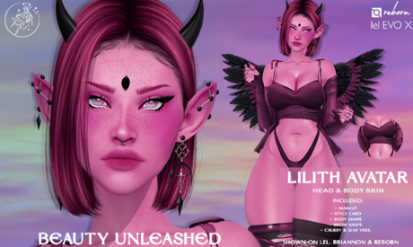 Second Life Marketplace - B.U Lilith Avatar - DEMO (Lel Evo X)